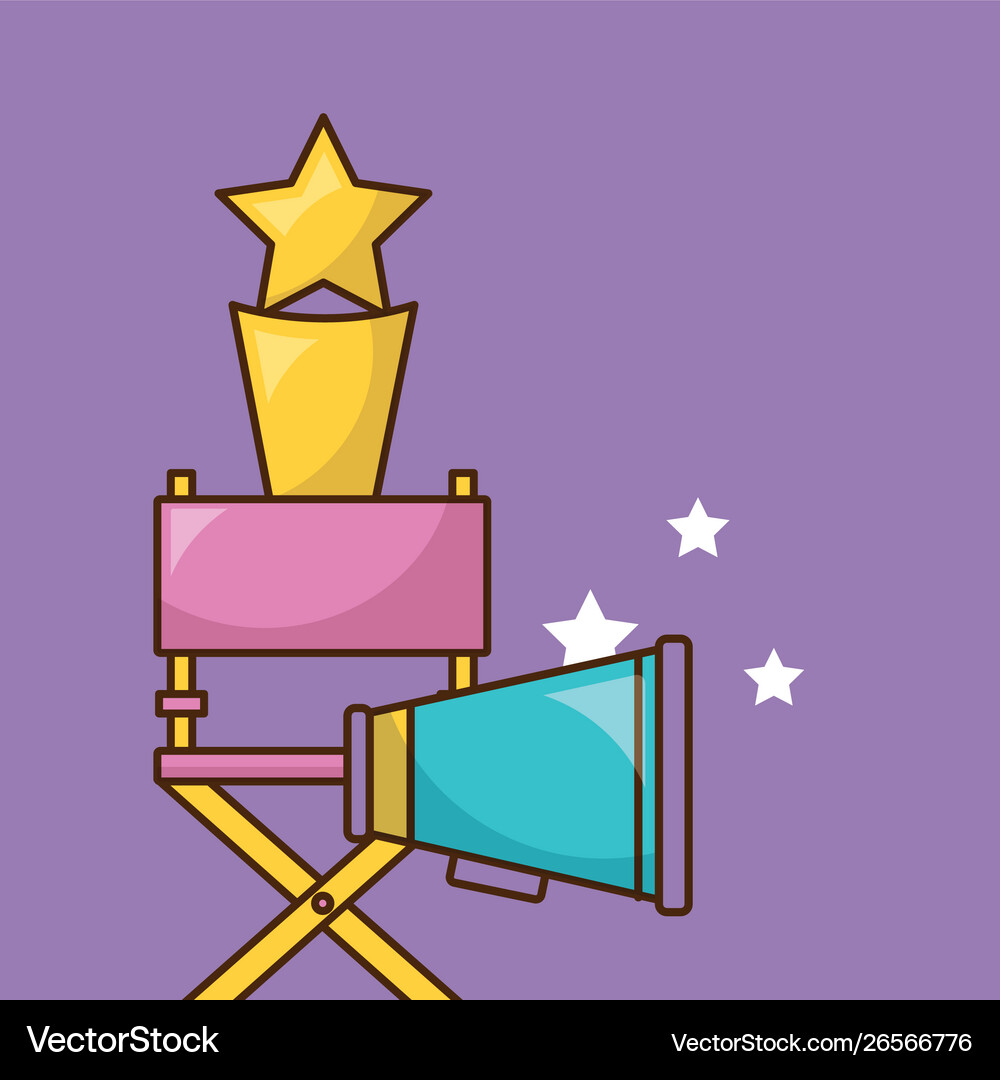 Cinema icon over purple background design Vector Image