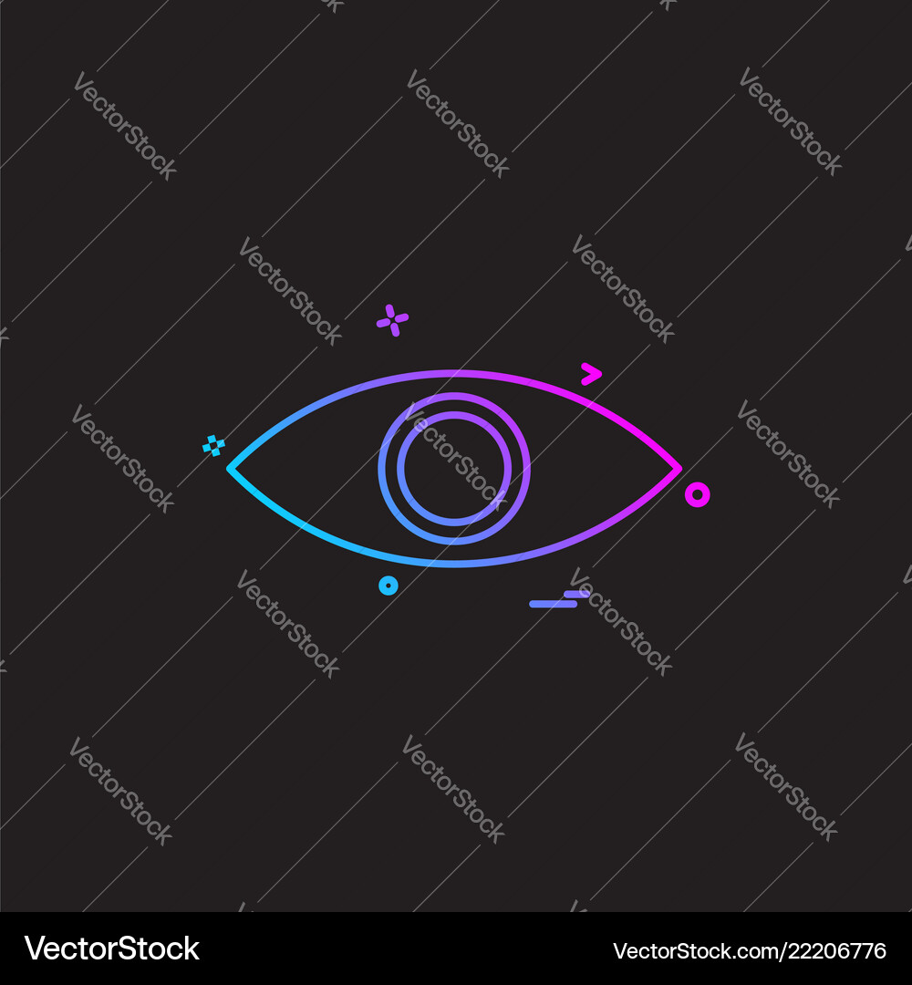 Eye eyeball look search spy vision icon design Vector Image