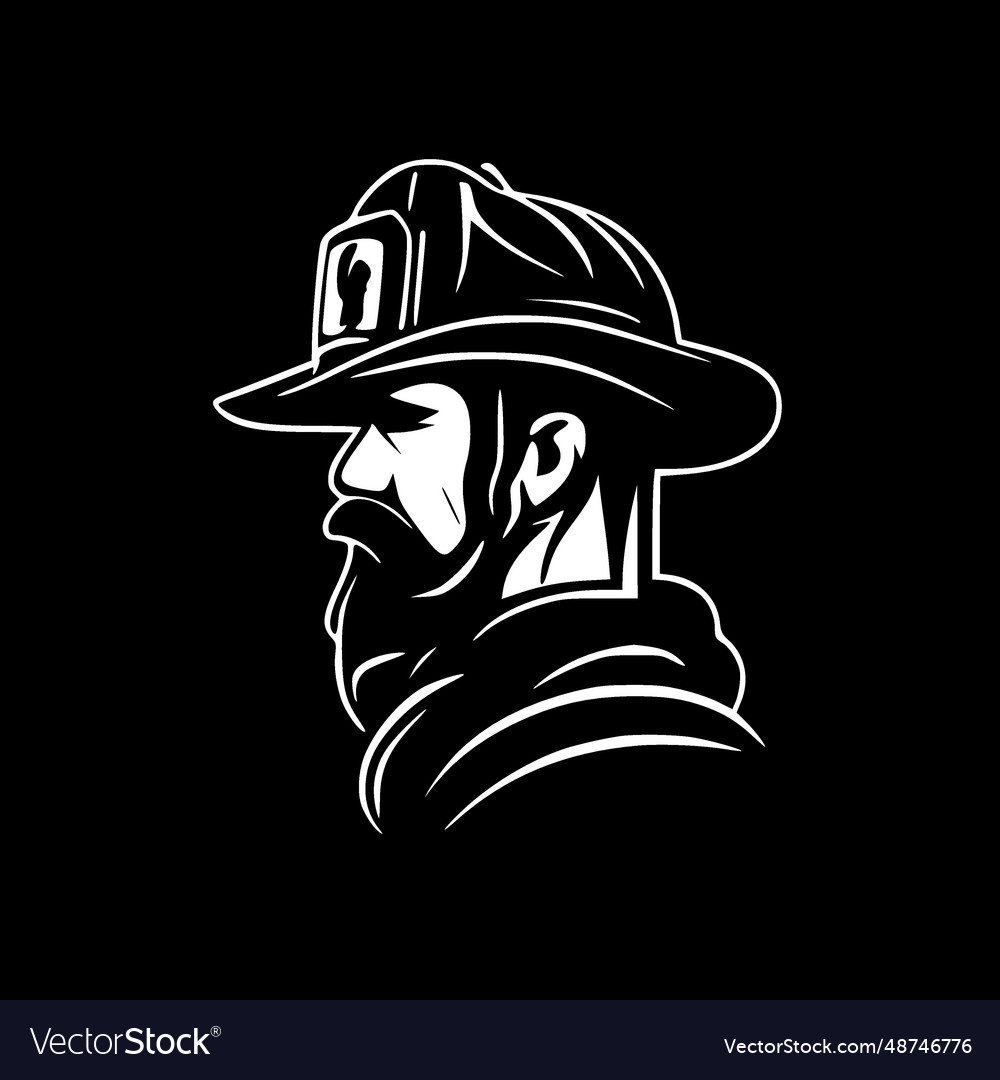 Firefighter - minimalist and flat logo Royalty Free Vector