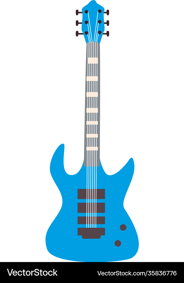 Guitar electric instrument flat style icon Vector Image