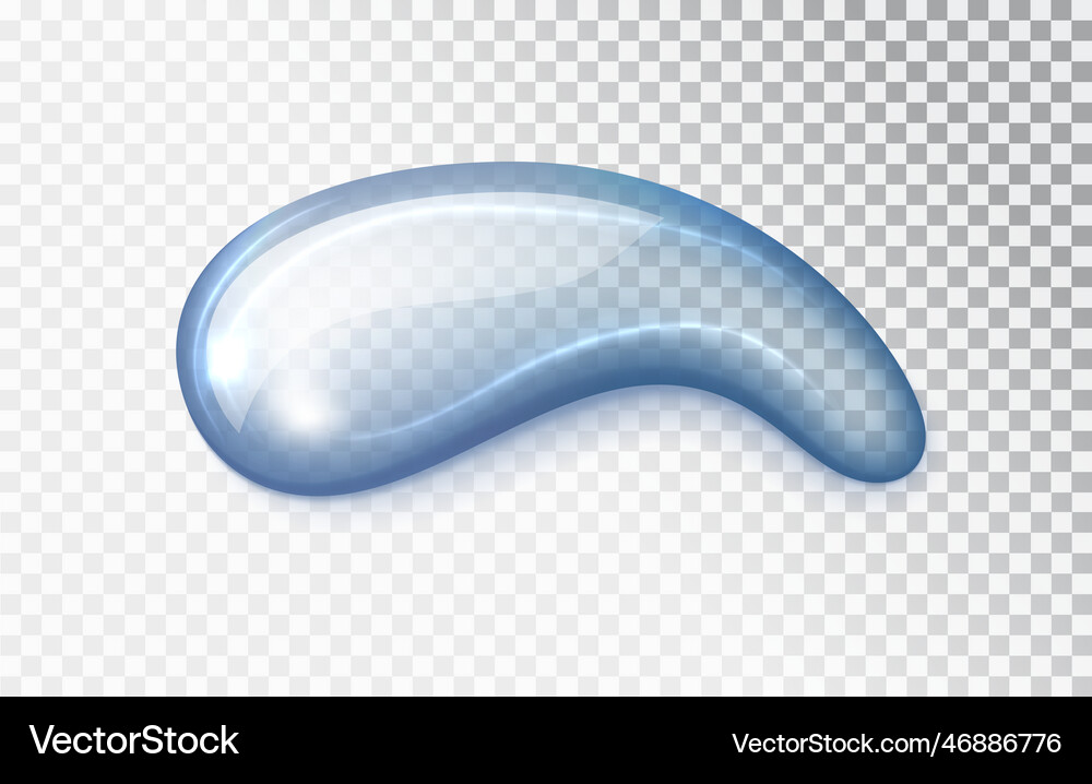 Liquid cosmetic blue transparent gel isolated Vector Image
