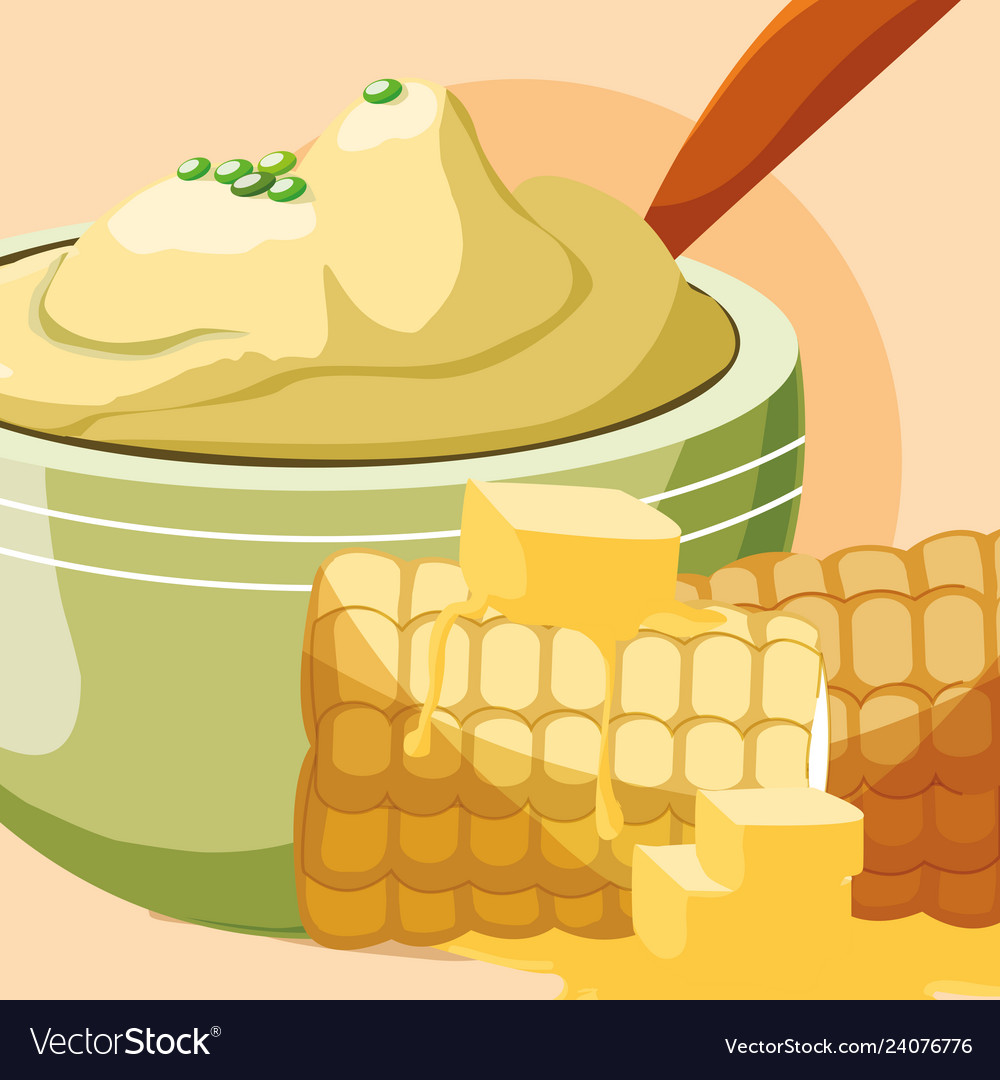 Mashed potatoes design Royalty Free Vector Image