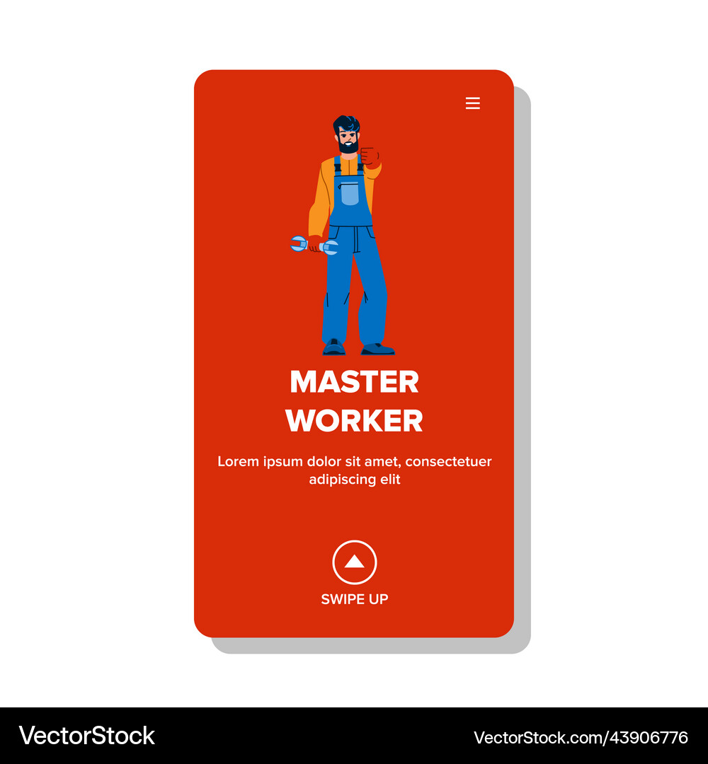 Master worker Royalty Free Vector Image - VectorStock