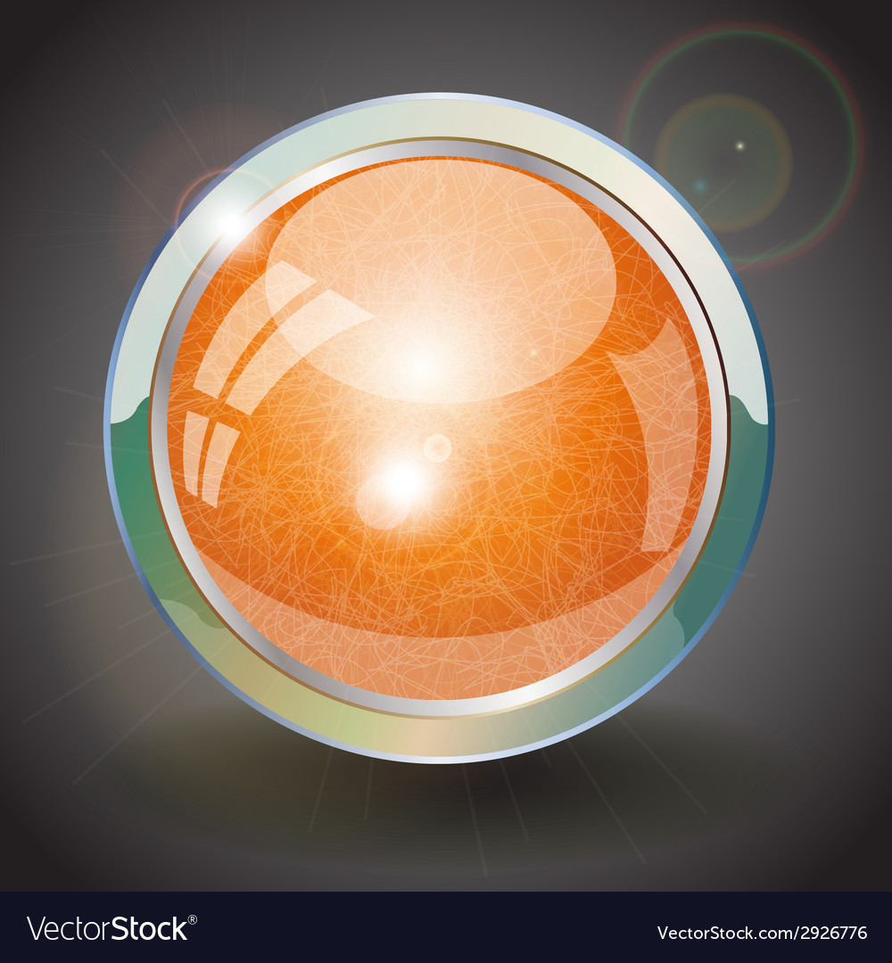 Orange button Royalty Free Vector Image - VectorStock