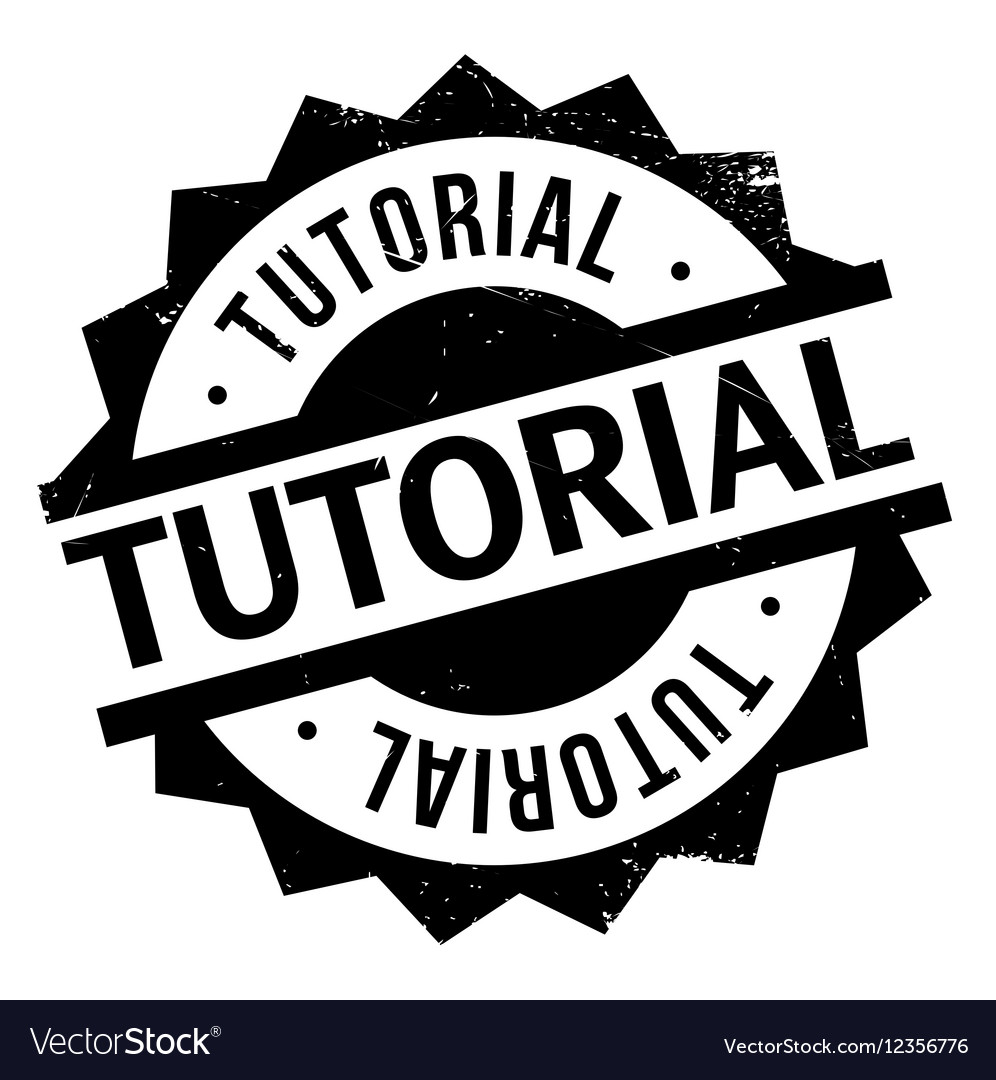 Tutorial rubber stamp Royalty Free Vector Image