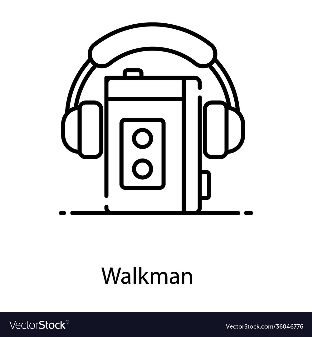 Walkman Royalty Free Vector Image - VectorStock