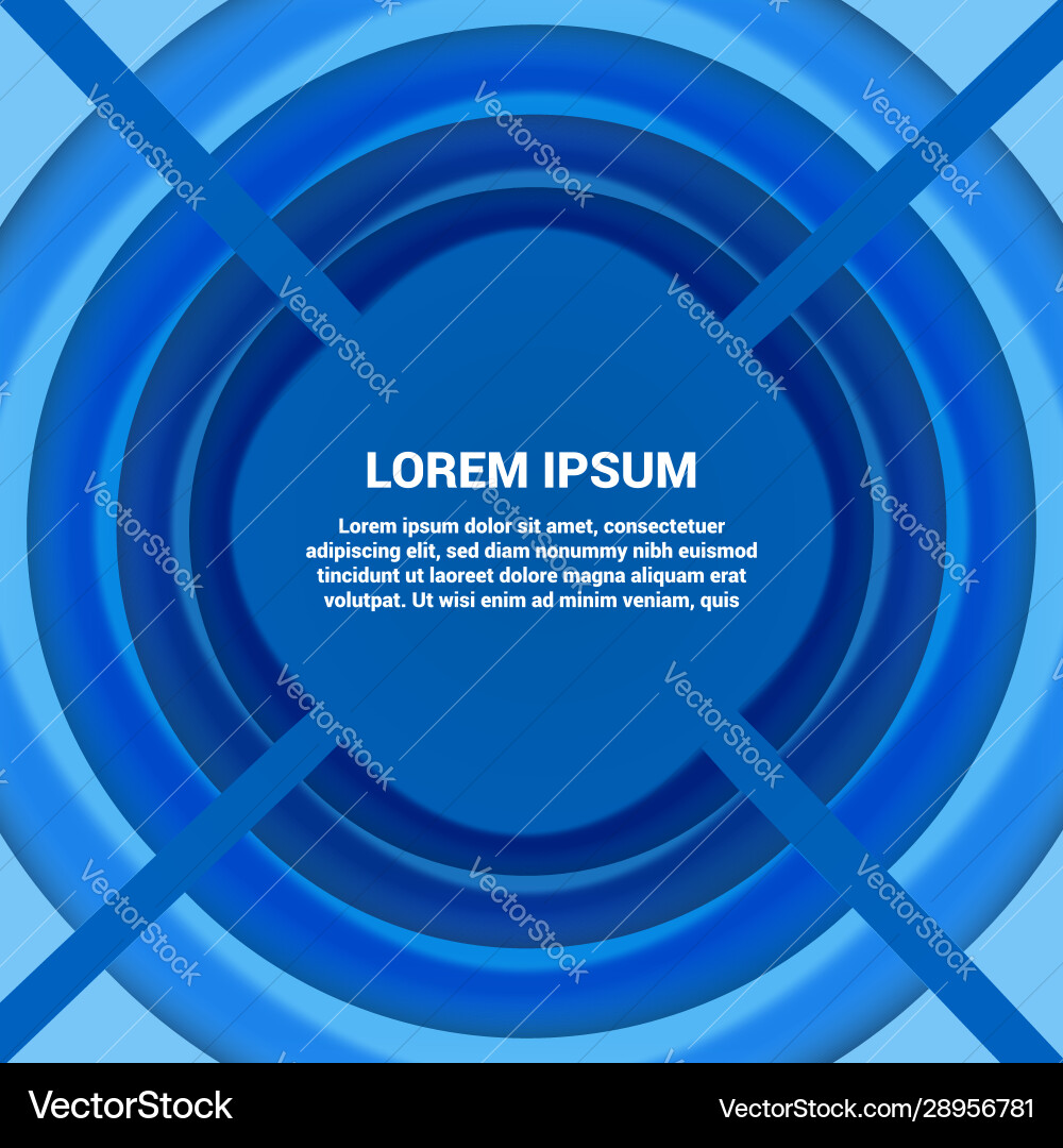 Abstract blue trendy template Royalty Free Vector Image