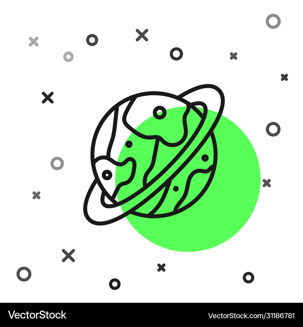 Black line space capsule returning to earth via Vector Image