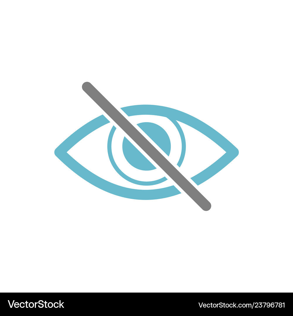 Blindness icon on white background for graphic and