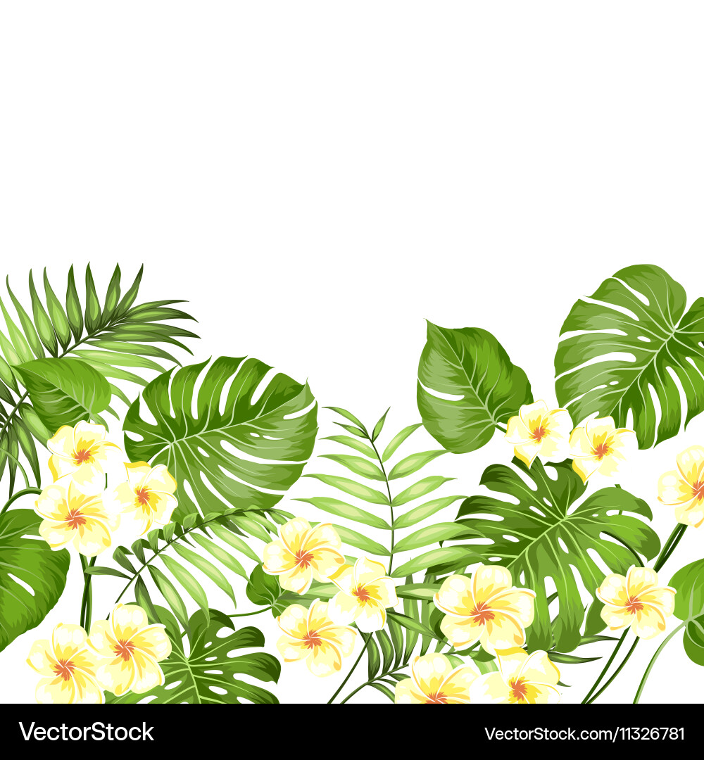 Floral garland card Royalty Free Vector Image - VectorStock