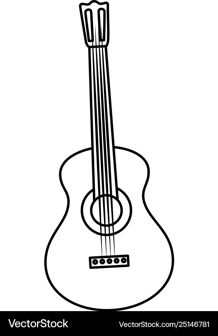 Guitar musical instrument icon Royalty Free Vector Image