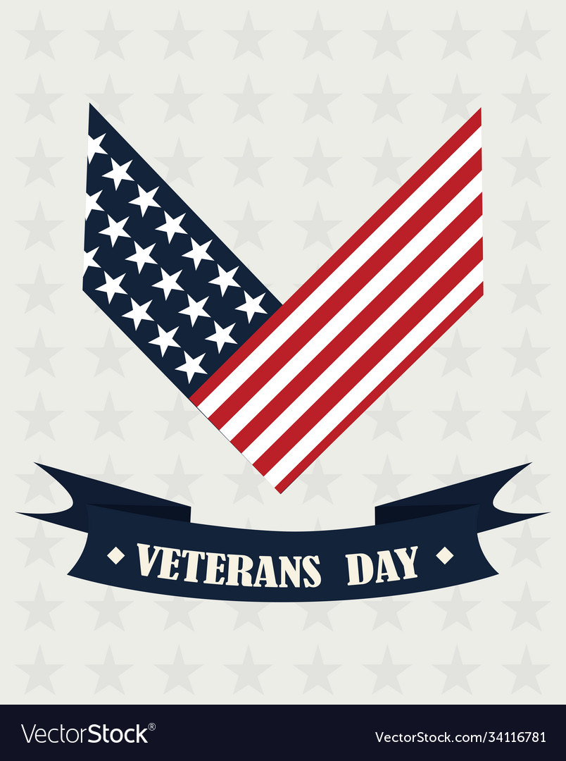 Happy veterans day american flag memorial Vector Image