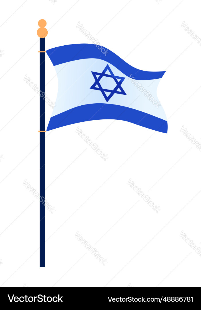 Israel flag - modern flat design style single Vector Image