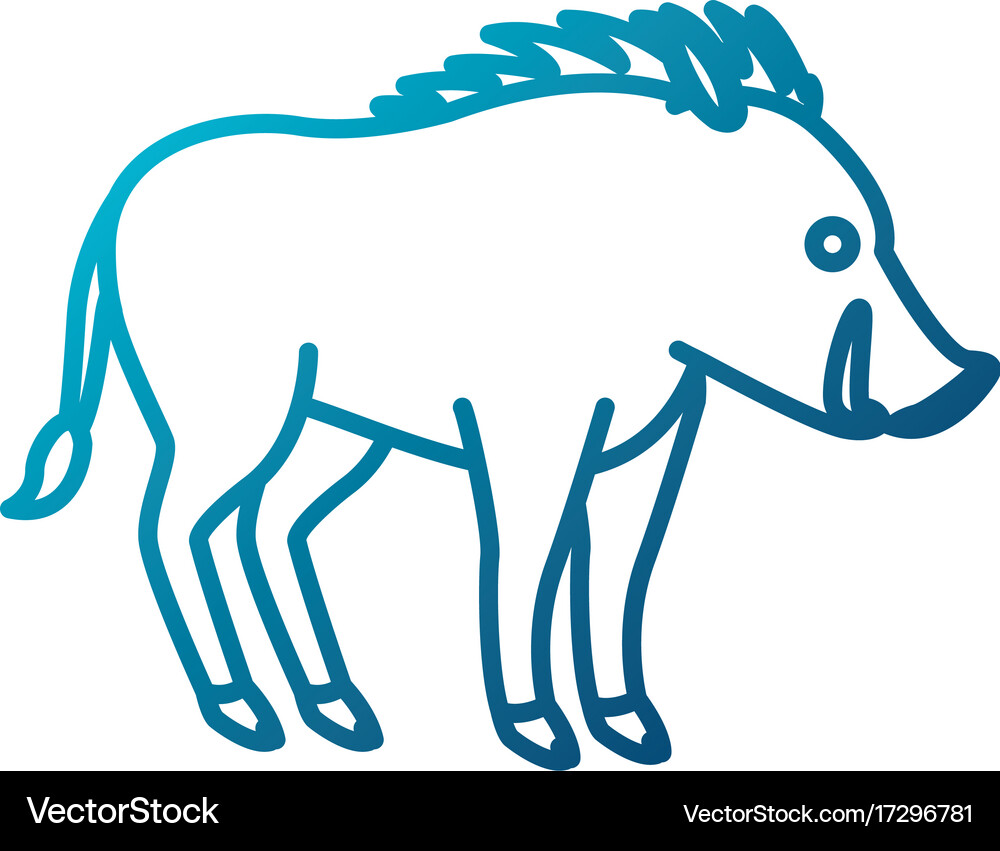 Jabali animal cartoon Royalty Free Vector Image