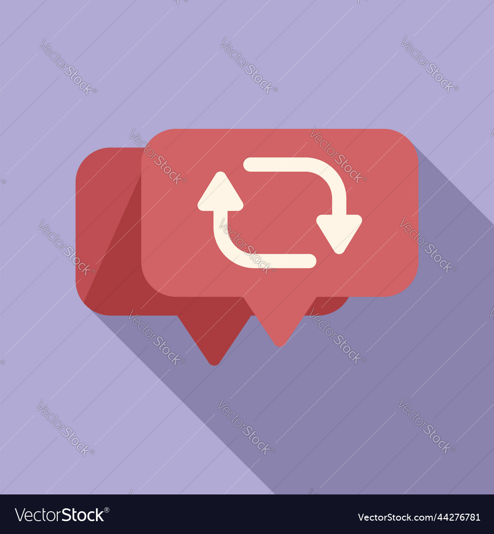 Red chart repost icon flat repost graphic Vector Image Red chart repost icon flat repost graphic Vector Image