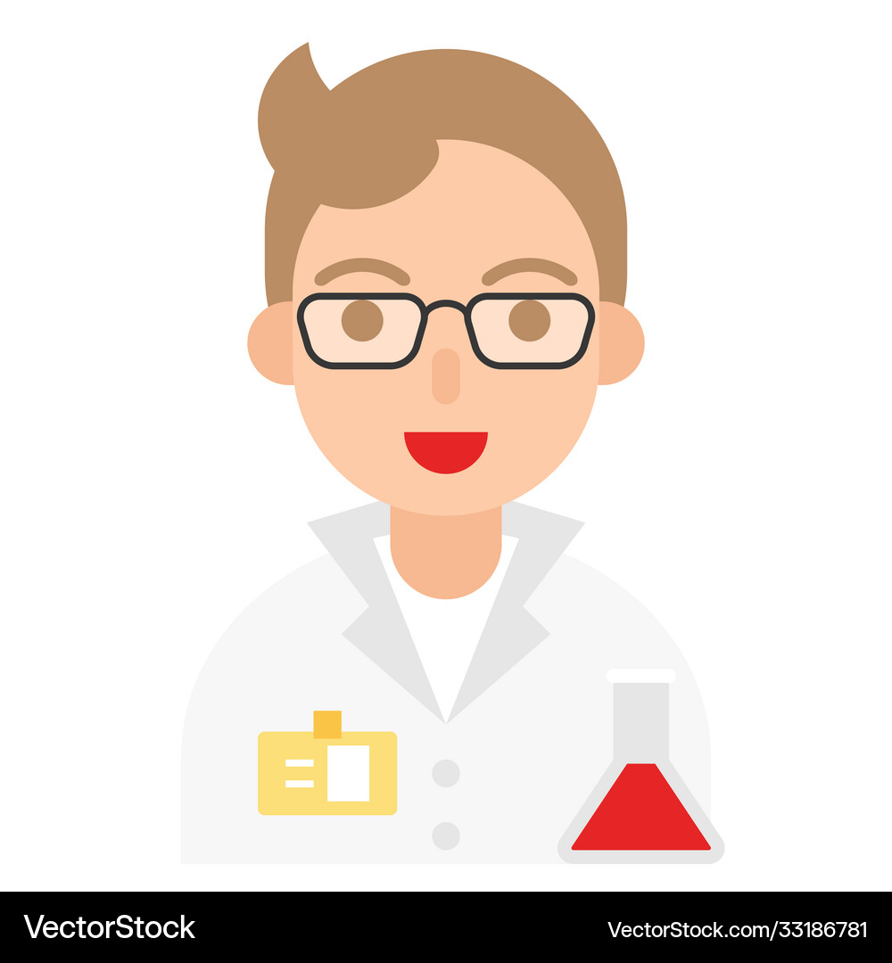 Scientist icon profession and job Royalty Free Vector Image