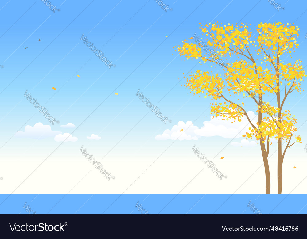 Autumn trees background Royalty Free Vector Image