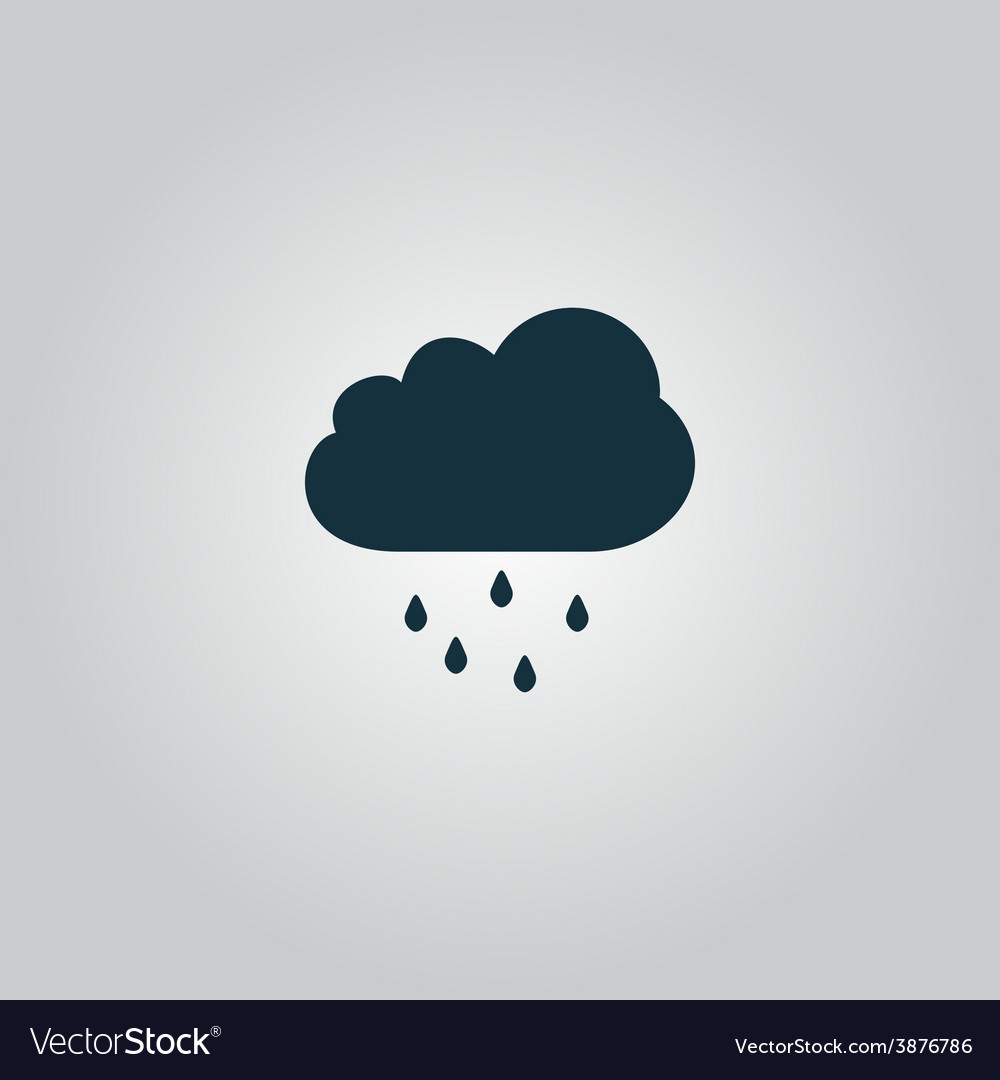 Cloud with rain weather icon Royalty Free Vector Image
