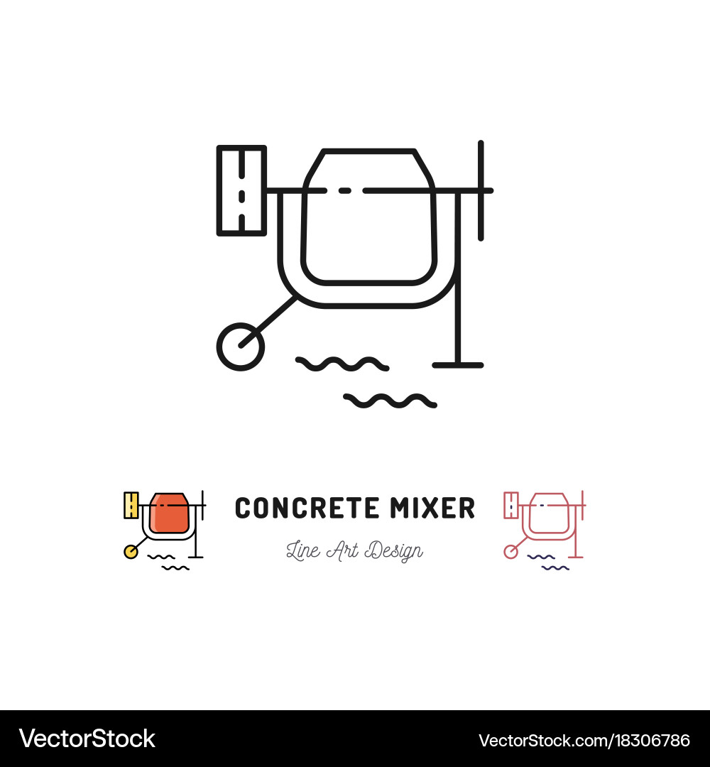 Concrete mixer icon cement sign Royalty Free Vector Image