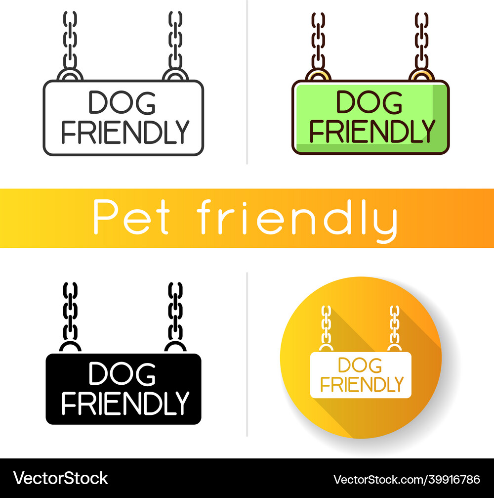 Dog friendly territory icon doggy permitted zone Vector Image