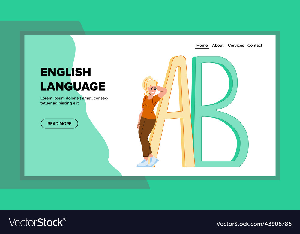 English language Royalty Free Vector Image - VectorStock