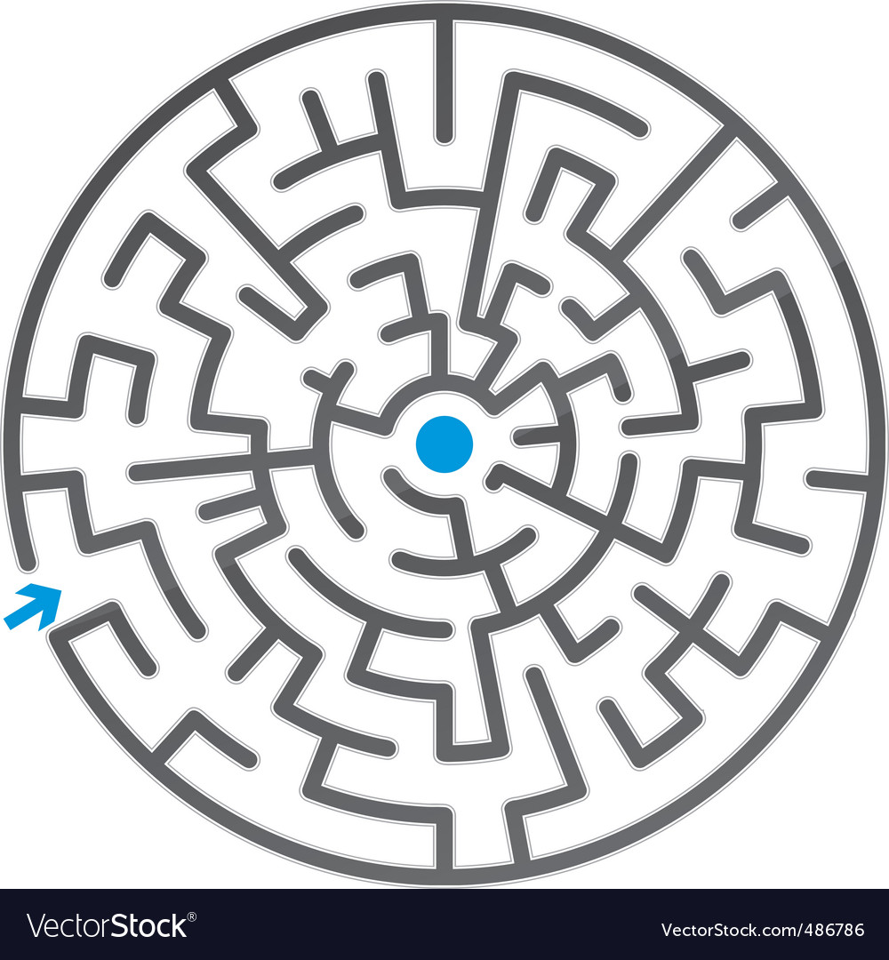 Gray maze Royalty Free Vector Image - VectorStock