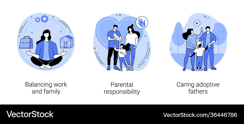 Happy family abstract concept Royalty Free Vector Image