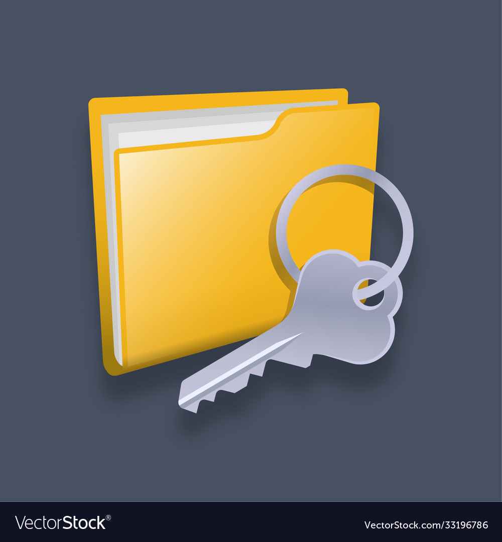 Lock folder Royalty Free Vector Image - VectorStock