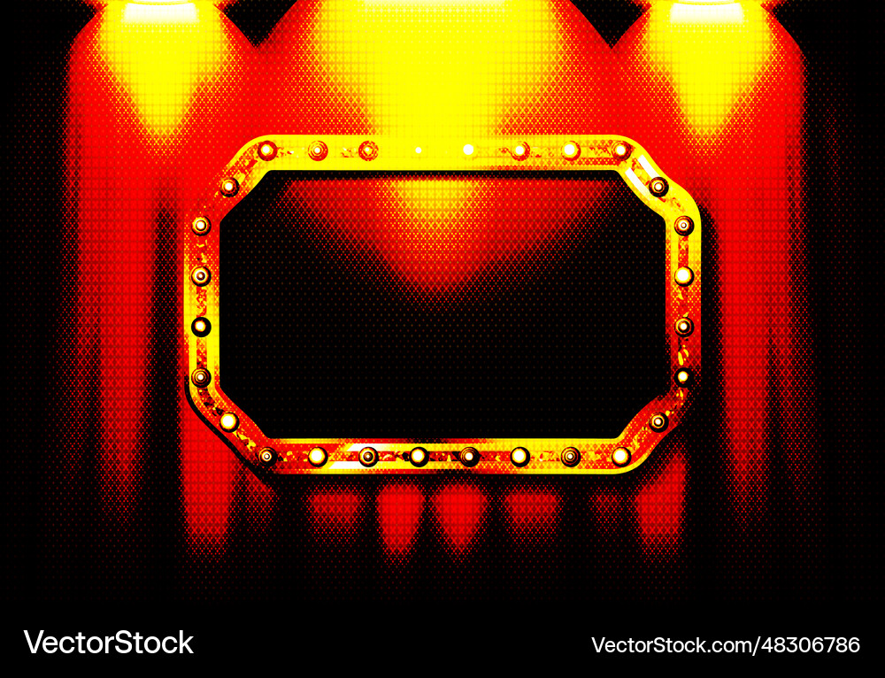 Retro light sign vintage style banner Royalty Free Vector
