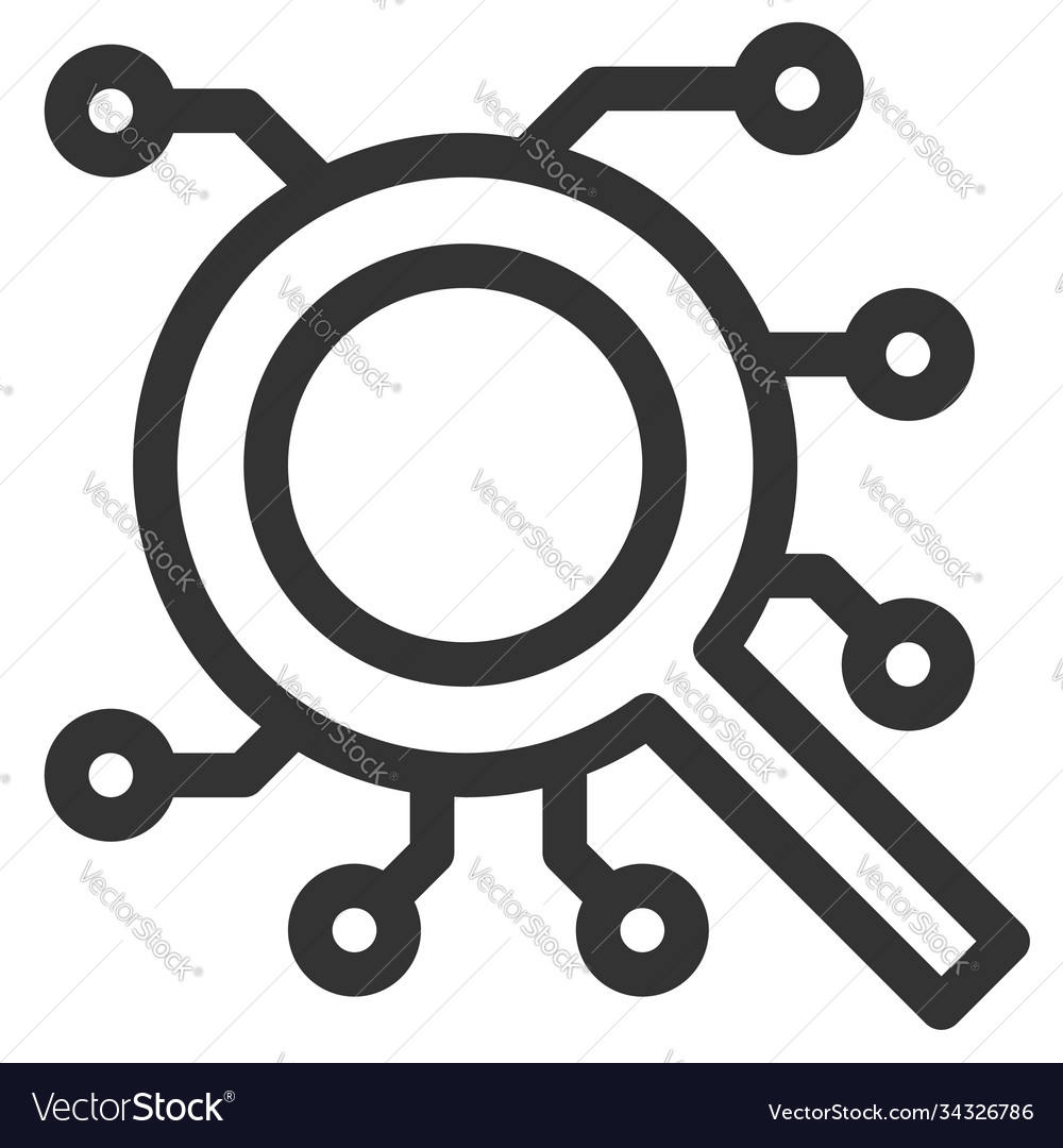 Search engine icon artificial intelligence Vector Image