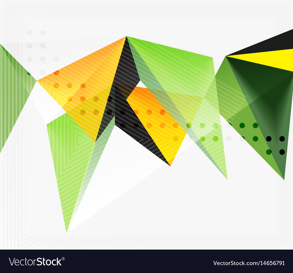3d triangles geometric Royalty Free Vector Image