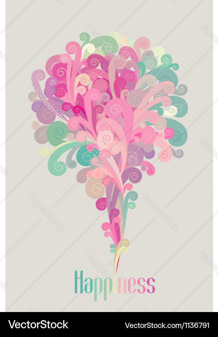 Abstract colorful swirls symbolizing happiness Vector Image