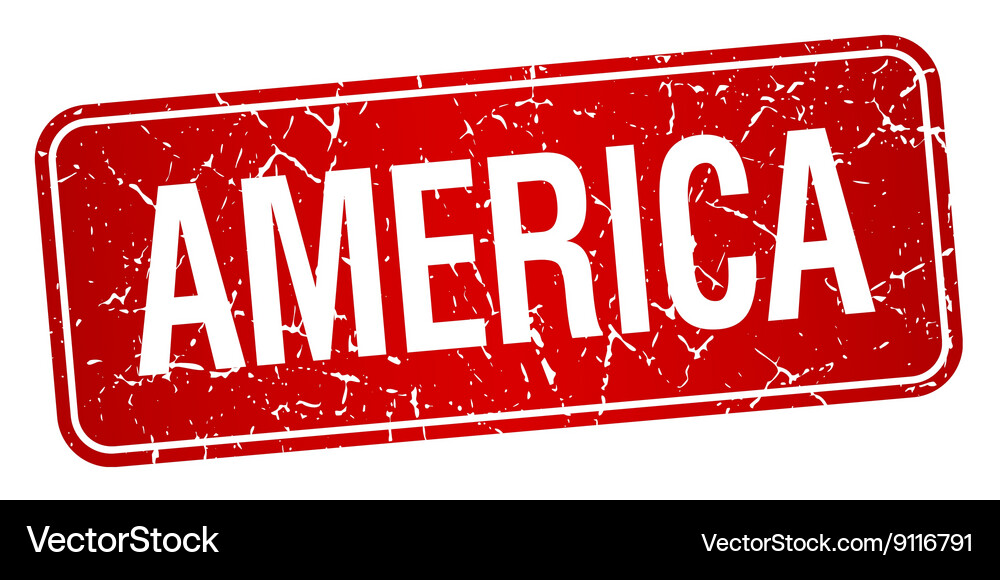 America red stamp isolated on white background Vector Image