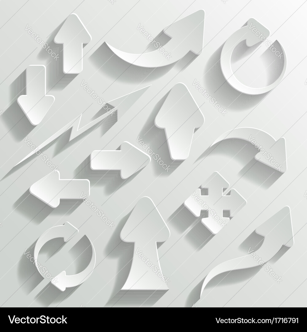 Arrows set Royalty Free Vector Image - VectorStock