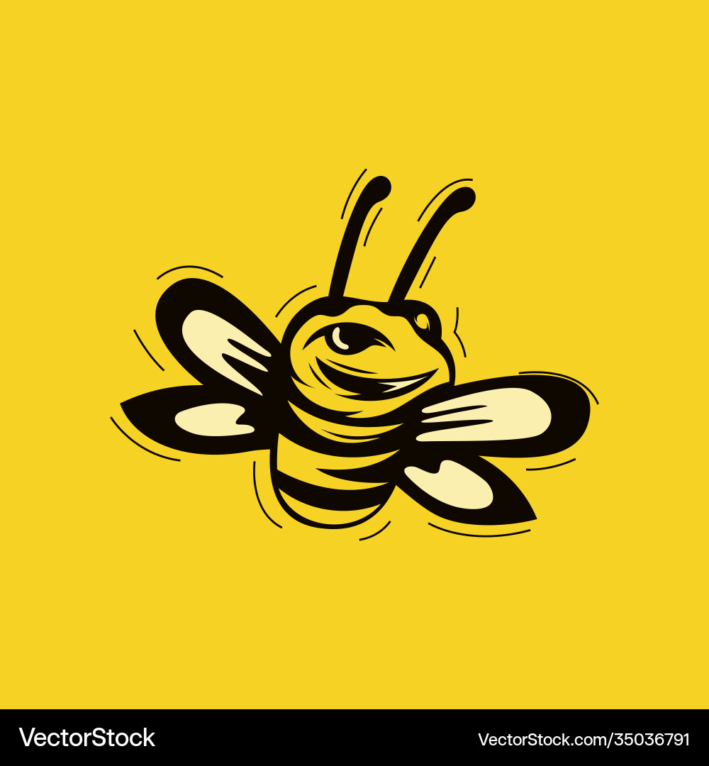 Bee mascot logo design with modern concept style Vector Image