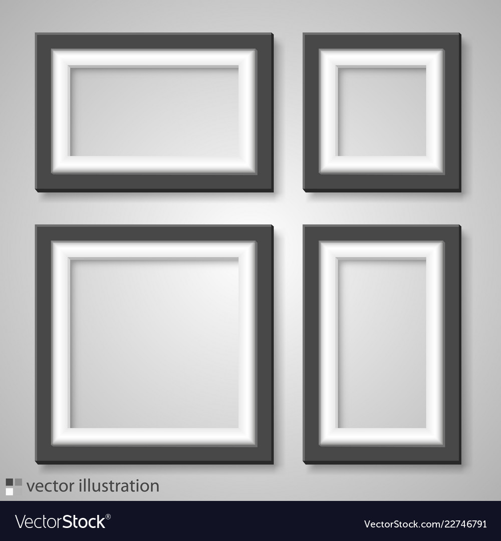 Blank frame on a white background Royalty Free Vector Image