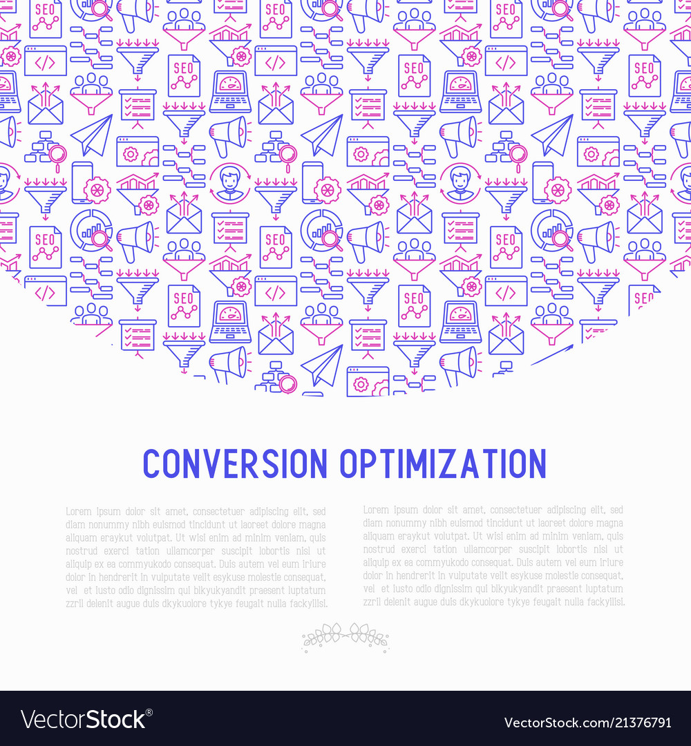 Conversion optimization concept Royalty Free Vector Image