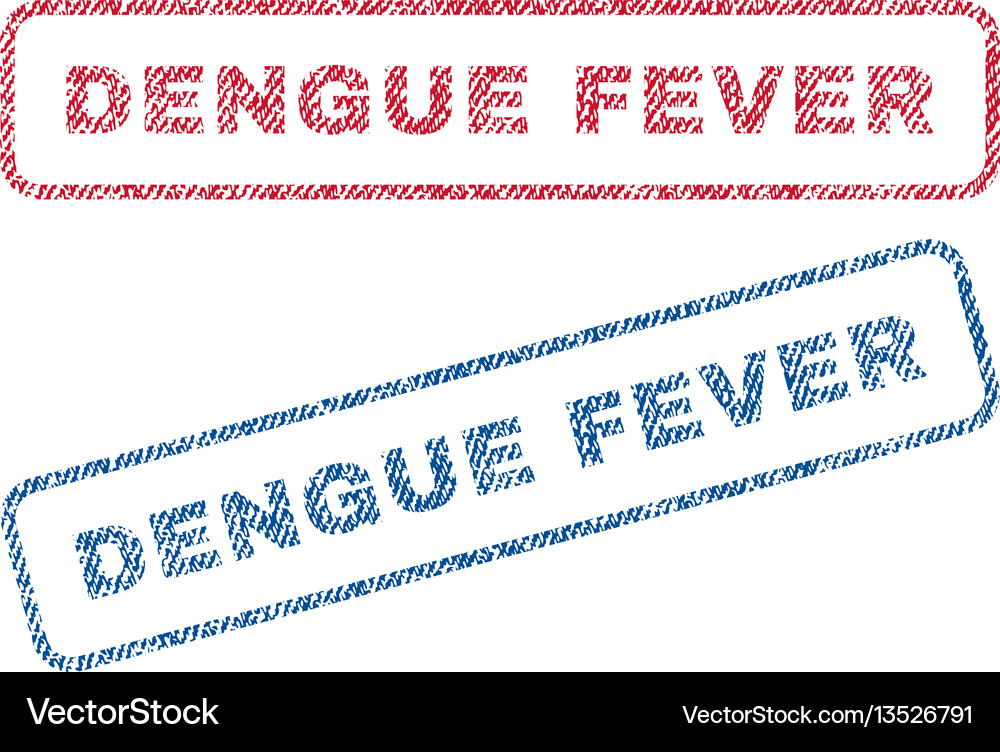 Dengue fever textile stamps Royalty Free Vector Image