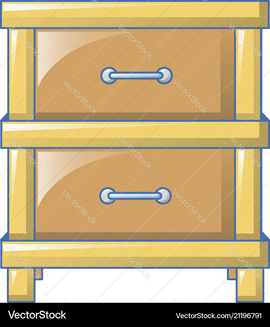 Double drawer icon cartoon style Royalty Free Vector Image