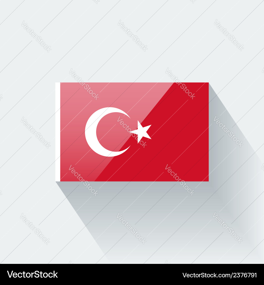 Flag turkey Royalty Free Vector Image - VectorStock