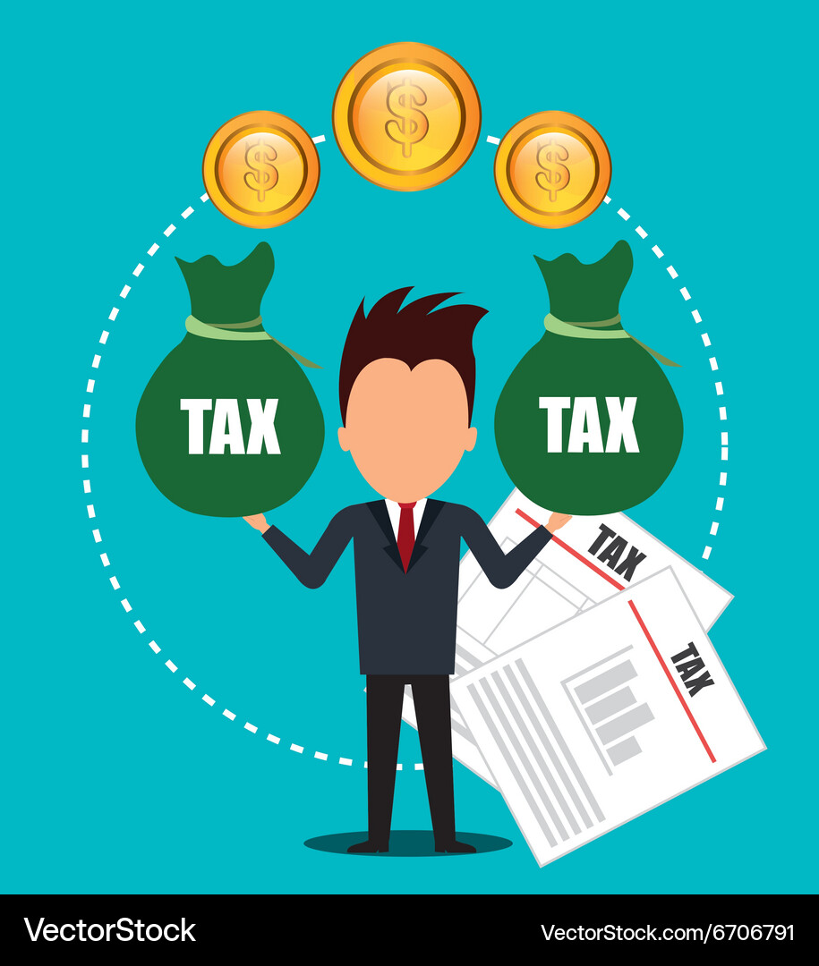 Government taxes payment Royalty Free Vector Image