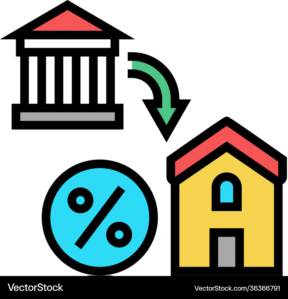 Housing benefits color icon Royalty Free Vector Image