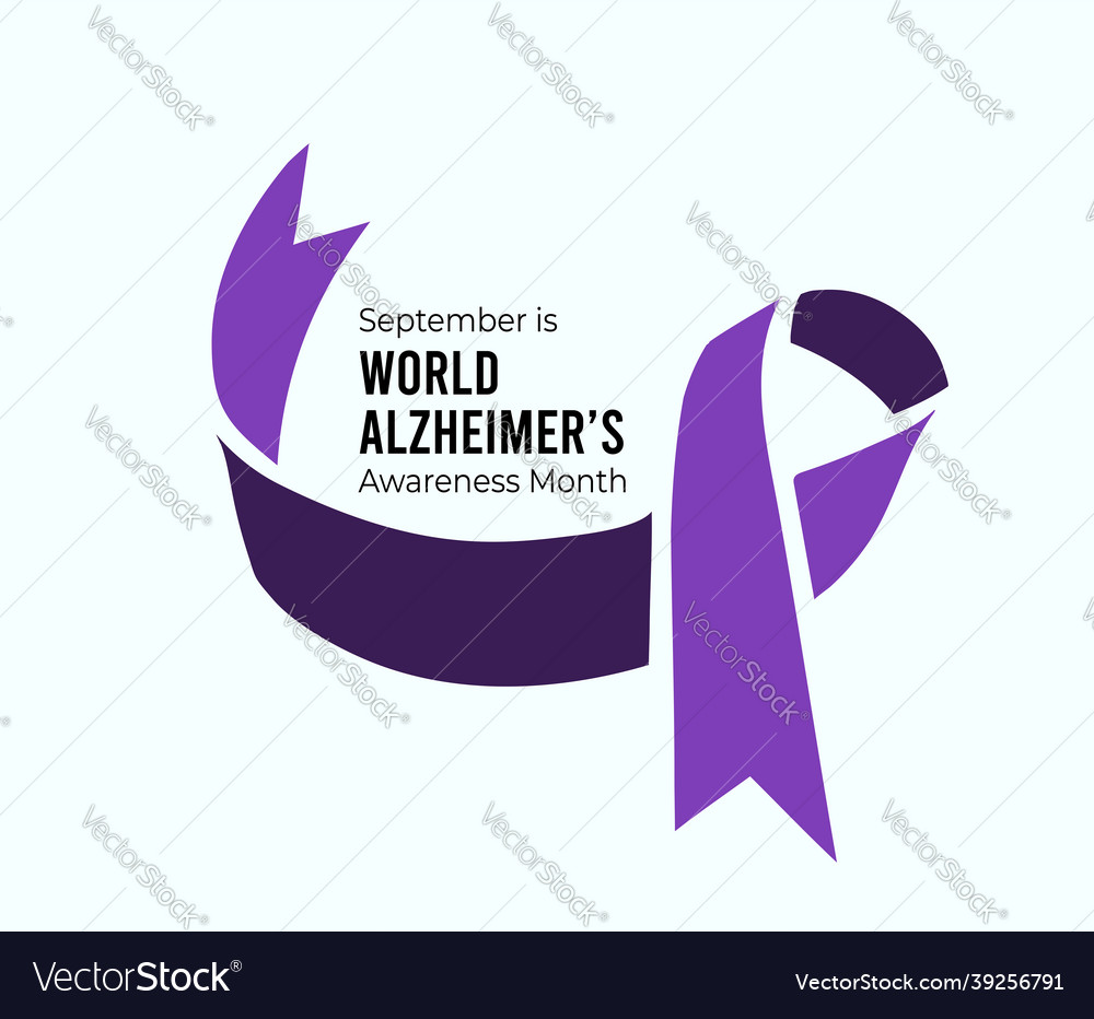 September Is World Alzheimers Month Royalty Free Vector