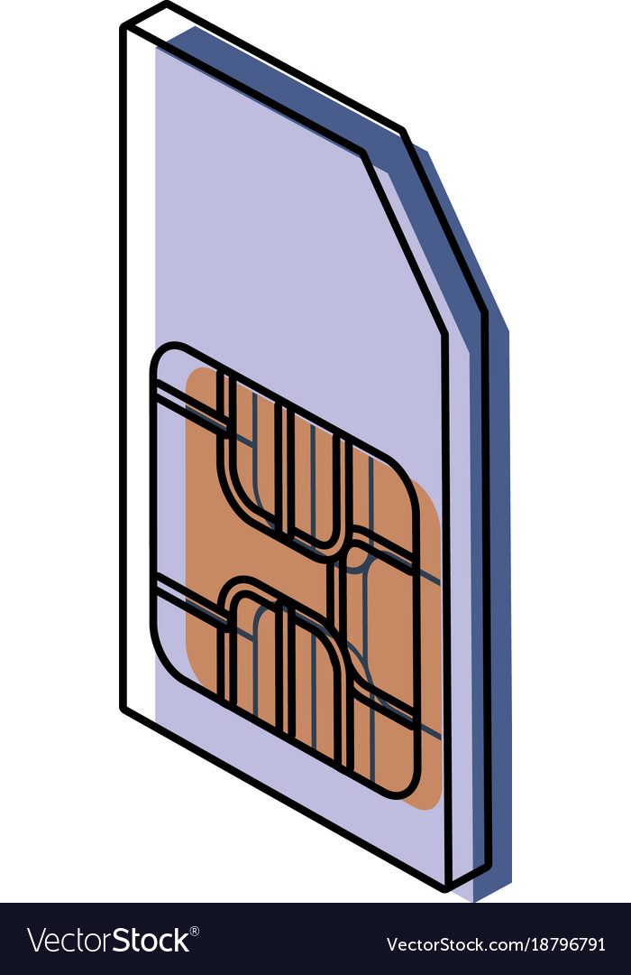 Sim card Royalty Free Vector Image - VectorStock