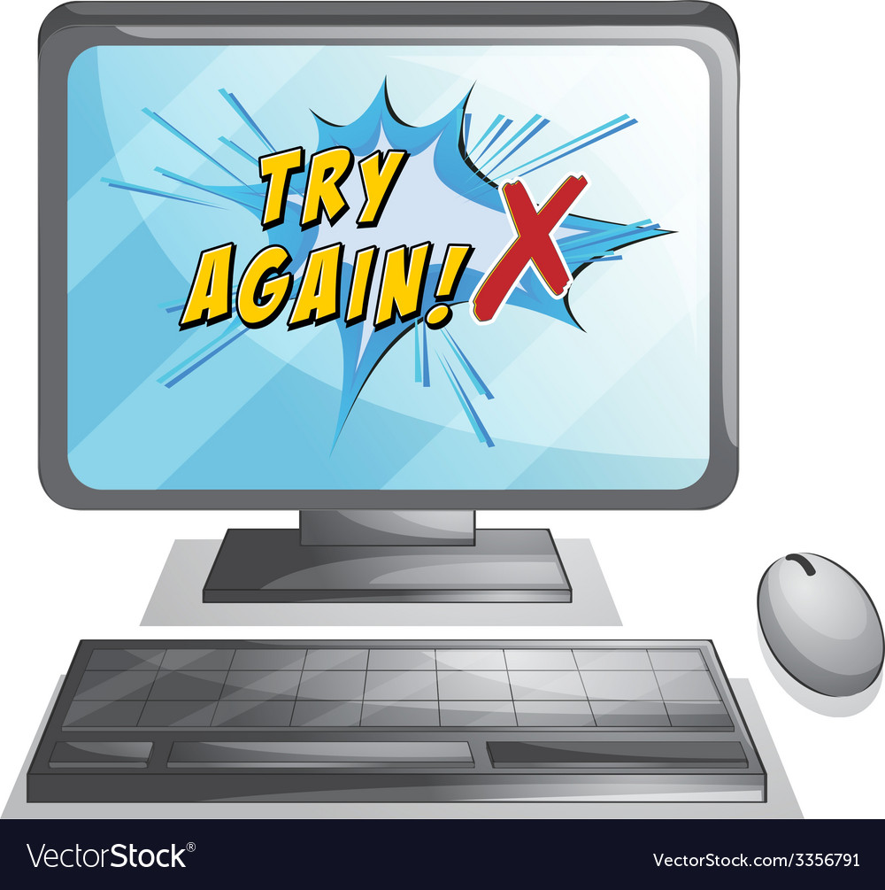 Try again Royalty Free Vector Image - VectorStock