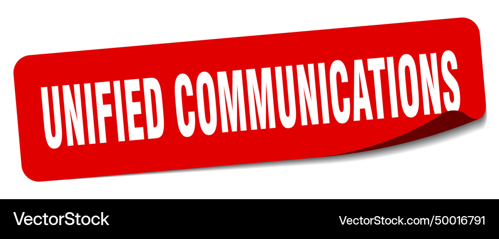 Unified communications sticker unified Royalty Free Vector