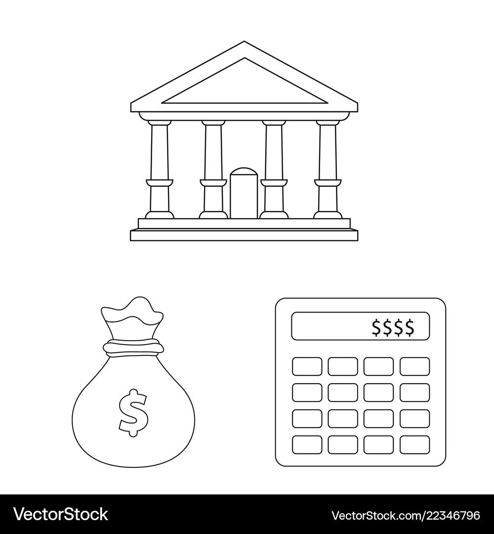Bank and money logo set Royalty Free Vector Image