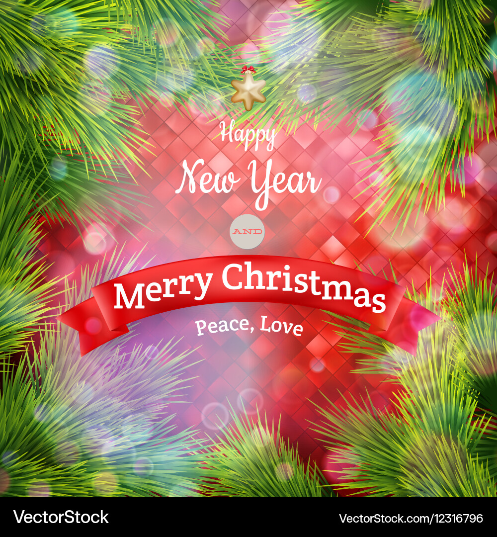 Christmas landscape poster eps 10 Royalty Free Vector Image