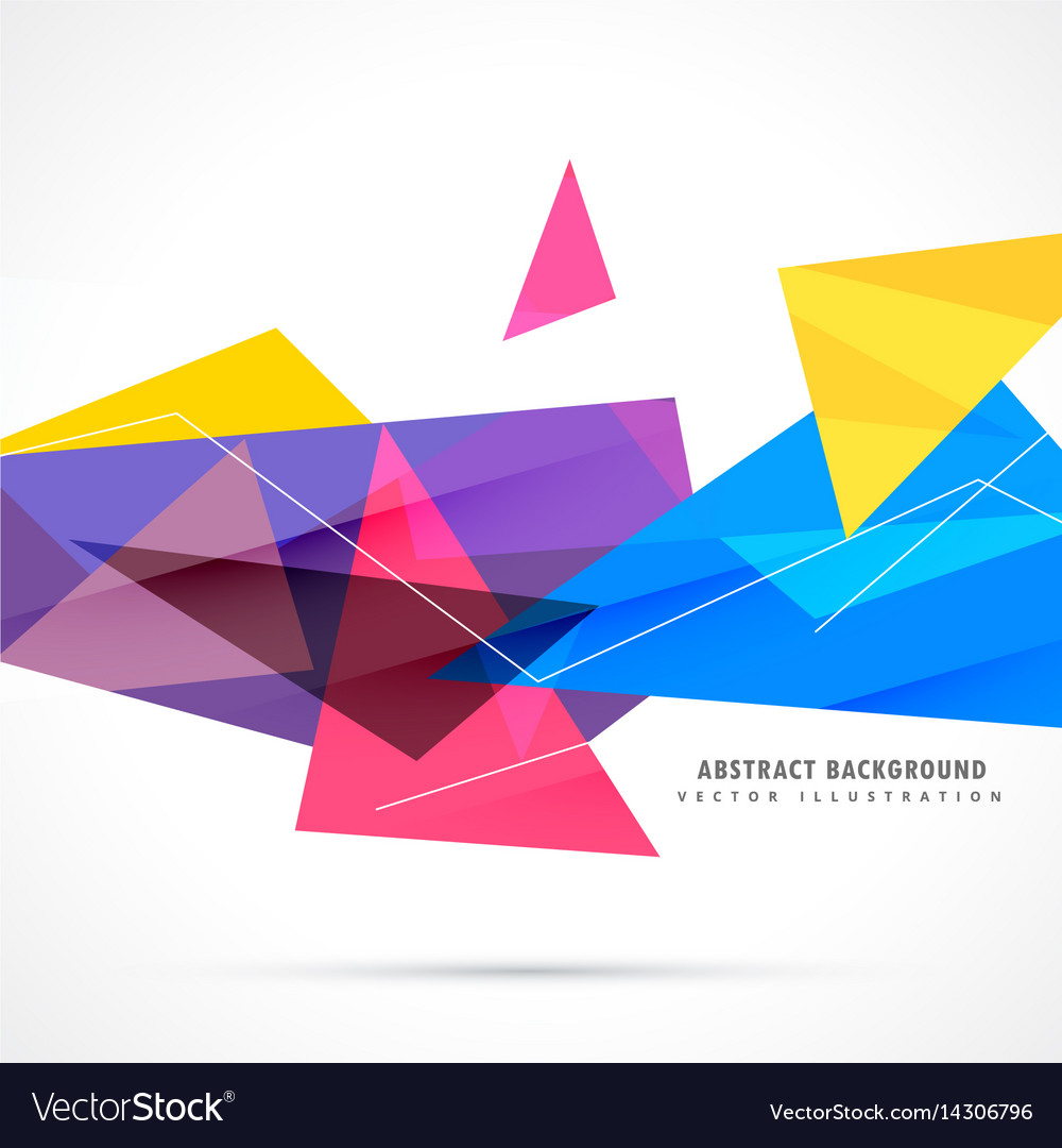 Colorful geometric triangles in abstract style Vector Image