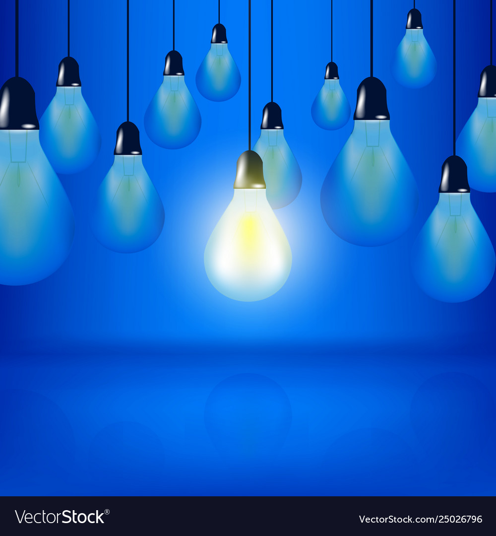 Concept design multiple light bulbs hanging Vector Image Concept design multiple light bulbs hanging Vector Image